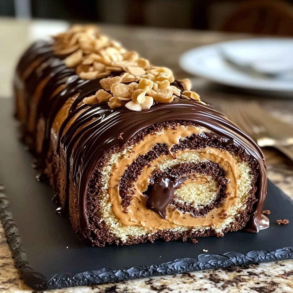 German Chocolate Cake Roll