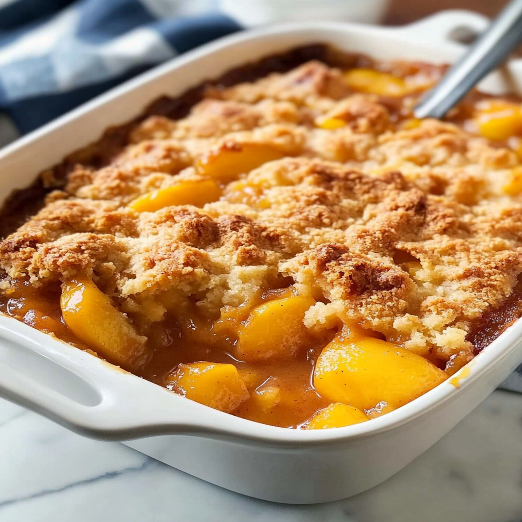 Peach Cobbler with Fresh Peaches