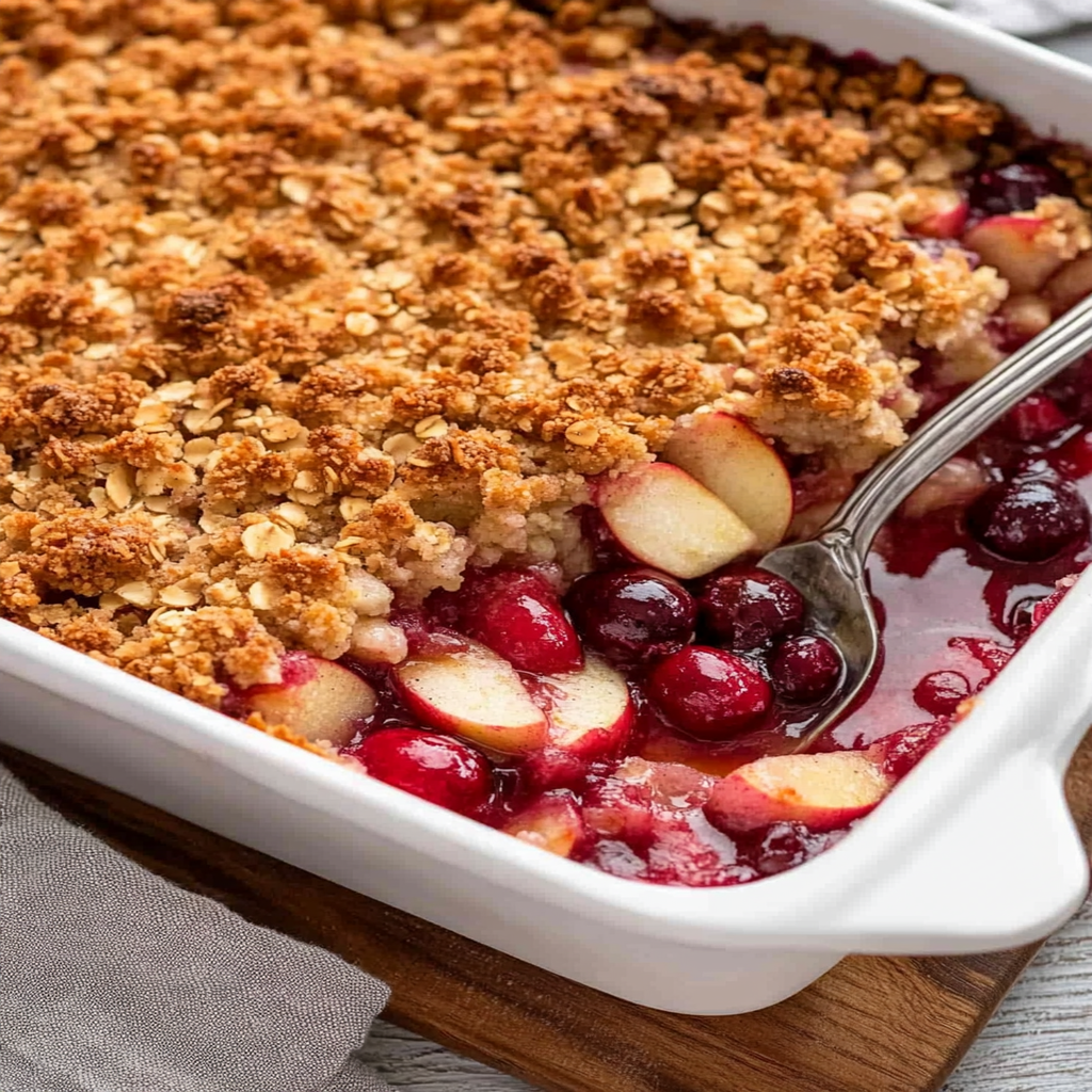 Apple Crumble With Cranberries