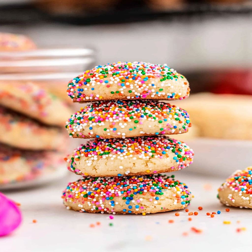 Stacked Sprinkle Cookies
