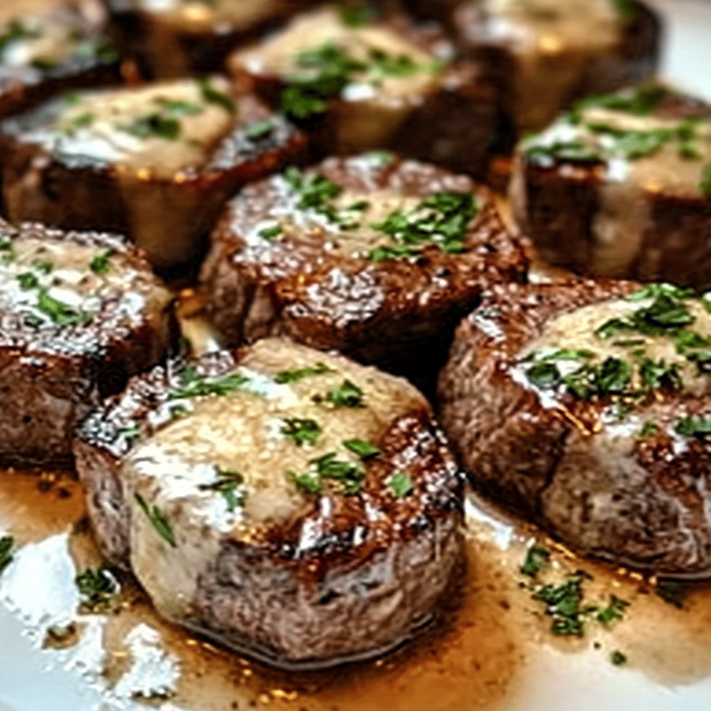 Garlic Butter Steak Bites with Parmesan