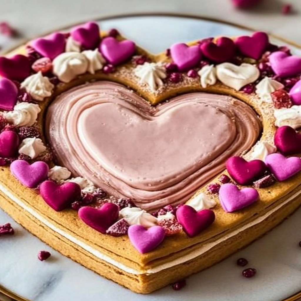 Heart-Shaped Cookie Cake