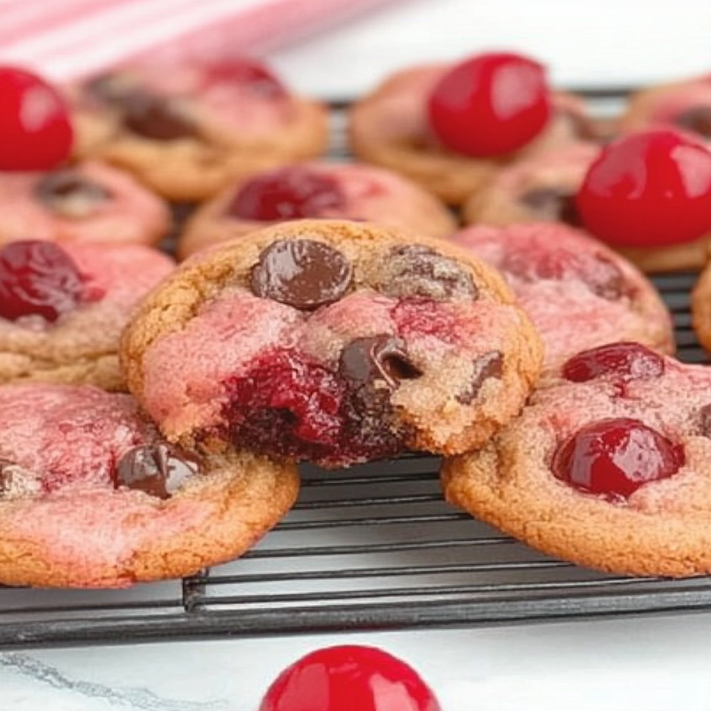 Maraschino Cherry Chocolate Chip Cookies