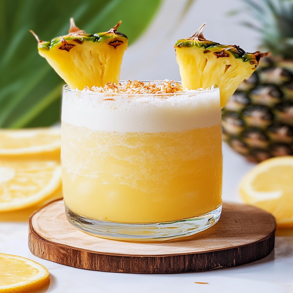 Orange, Pineapple & Coconut Mocktail
