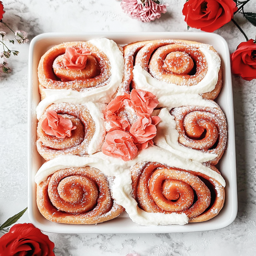 Pink Velvet Cinnamon Rolls