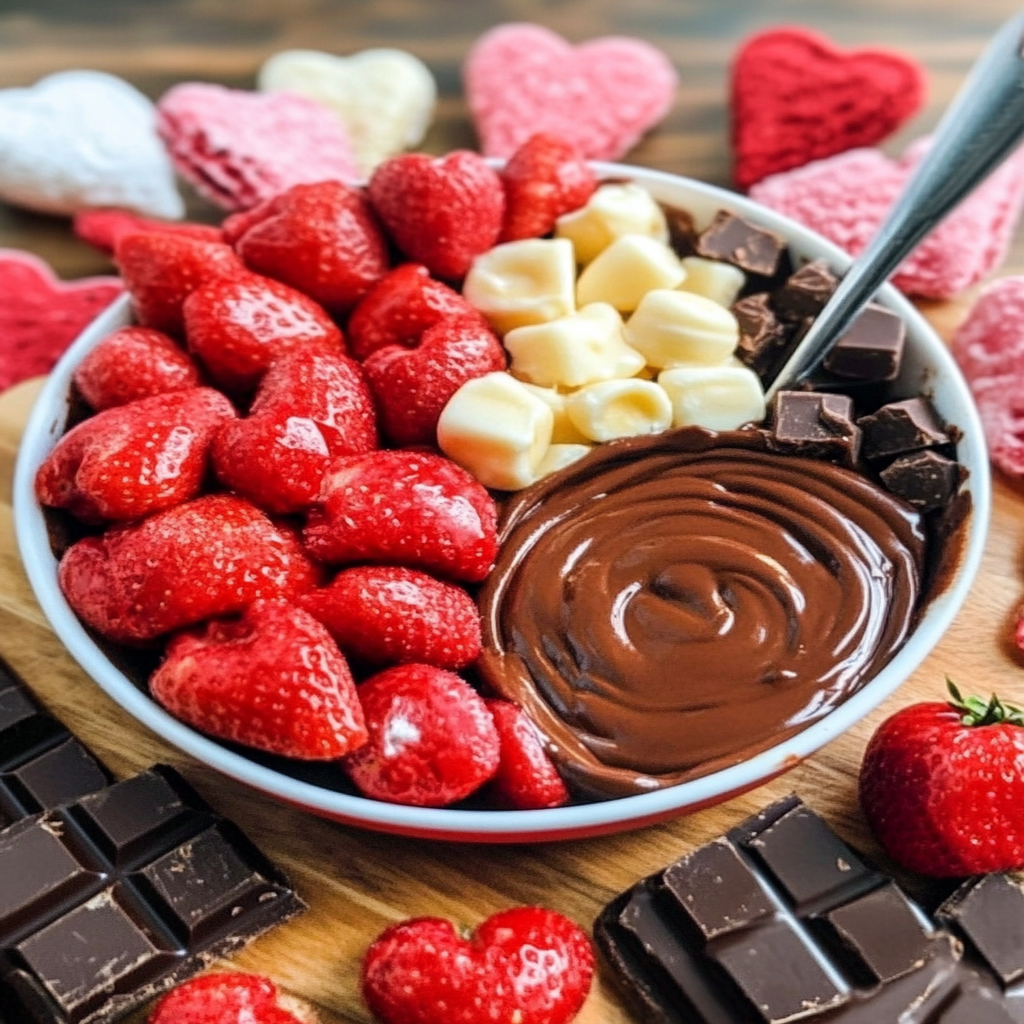 Valentine’s Day Chocolate Fondue Board