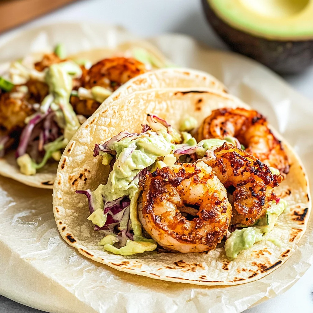 Crispy Shrimp Tacos with Avocado Lime Slaw: Unforgettable ...
